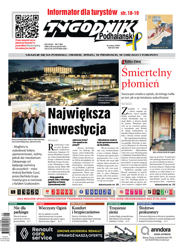 Tygodnik Podhalański - e-wydanie, e-prenumerata, gazeta online - eGazety.pl
