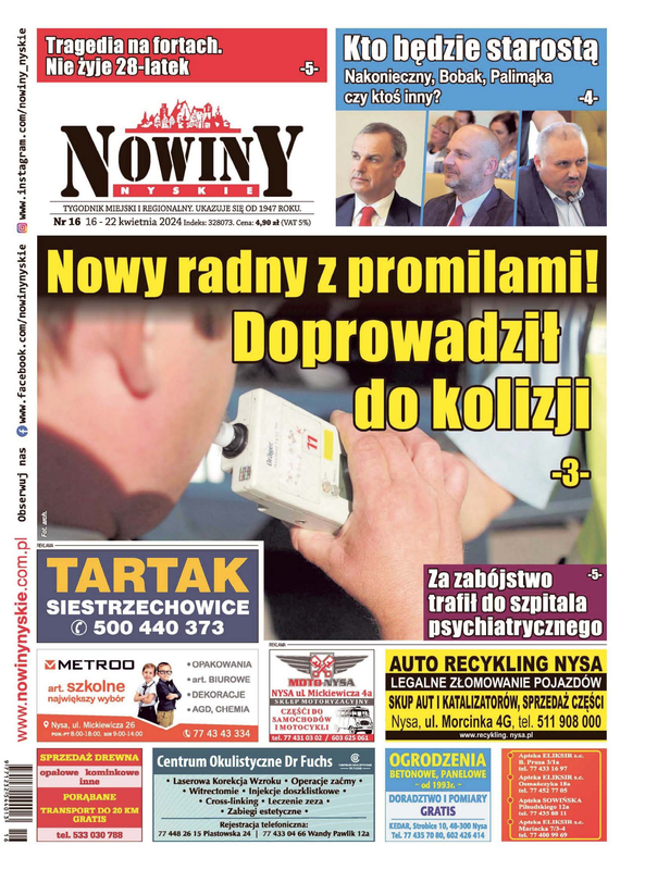 Nowiny Nyskie - e-wydanie, e-prenumerata, gazeta online - eGazety.pl